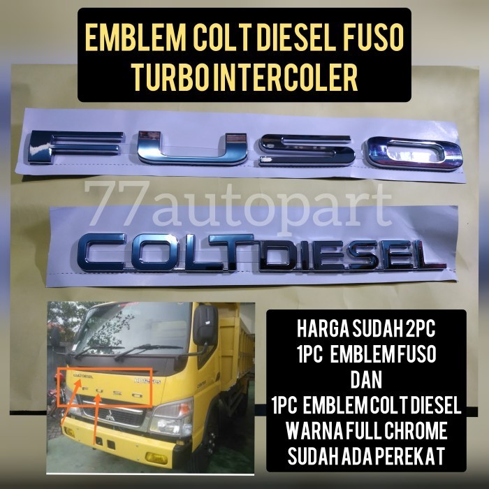 Jual EMBLEM COLT DIESEL DAN FUSO CHROME NEW CANTER 2PC | Shopee Indonesia