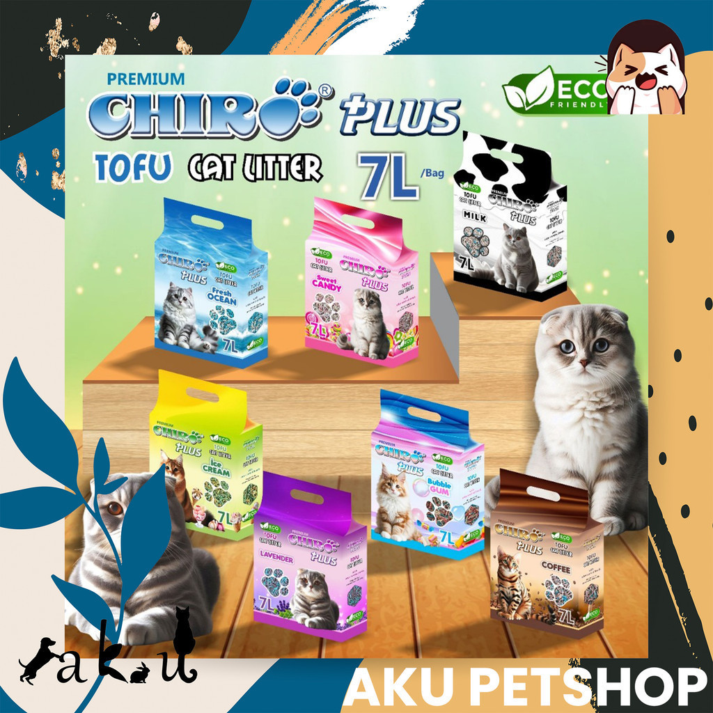 Jual [1 DUS isi 6] Pasir Tofu kucing Chiro Plus 7lt dengan aroma Coffee ...