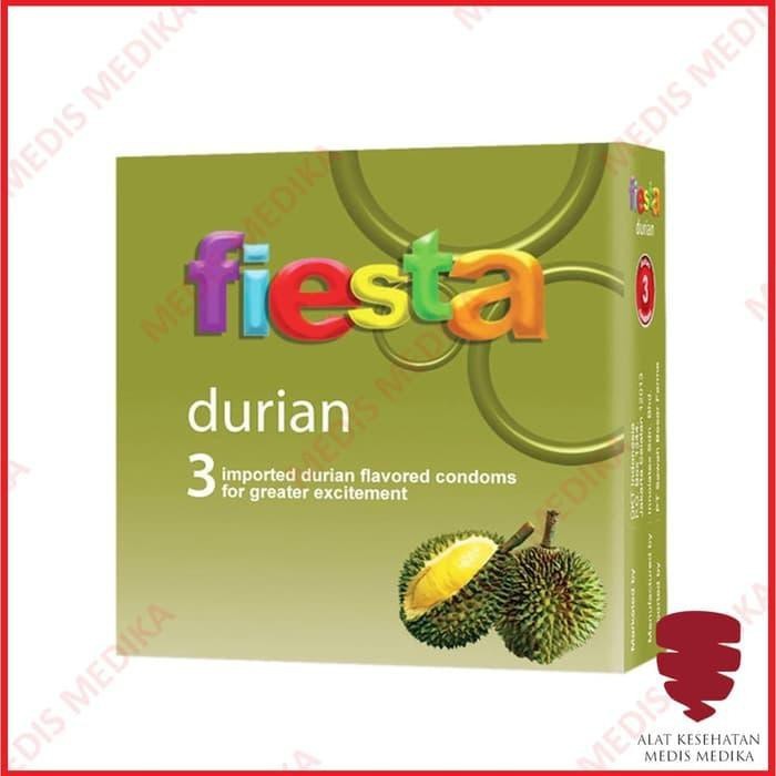 Jual TERBARU FIESTA DURIAN ISI 3 KONDOM RASA ALAT KONTRASEPSI SEHAT KB ...