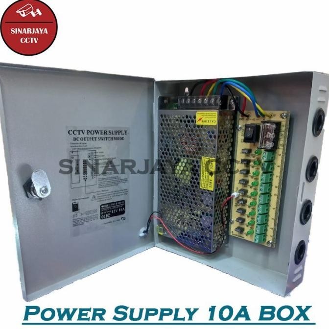 Jual Power Supply Box Adaptor Cctv 12V 10A Kualitas Premium | Shopee ...