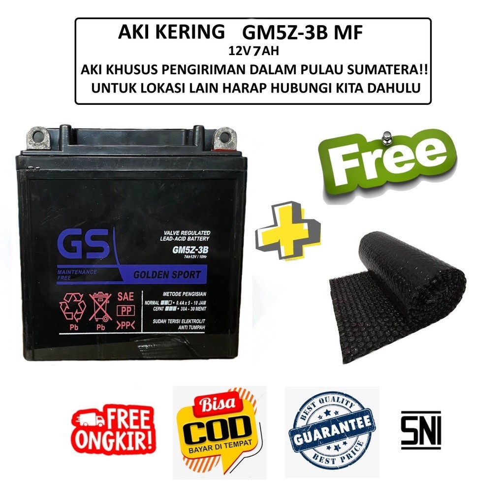 Jual Aki Motor Suzuki Shogun 110, Shogun Lama, Shogun Kebo GM5Z-3B GS E ...