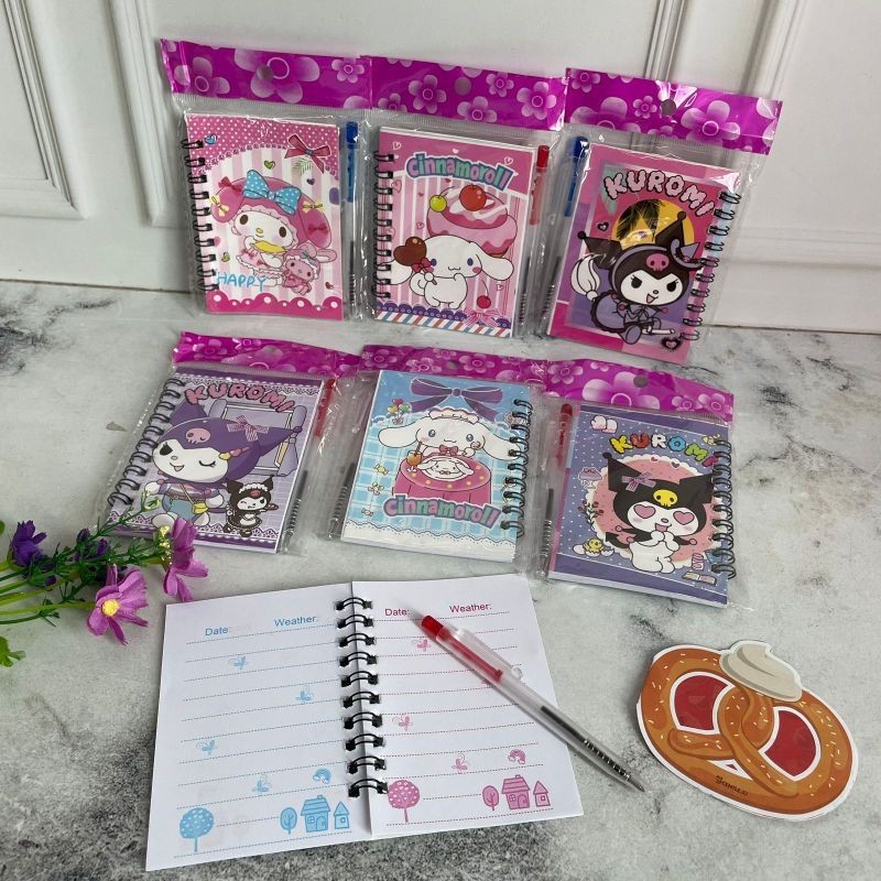 Jual Buku Binder Mini Ukuran A7 Binder Mini Bermotif Free Pulpen Kecil ...