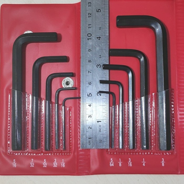 Jual Kunci L Ukuran Inchi 10 Pcs / Hexagon Key Set | Shopee Indonesia