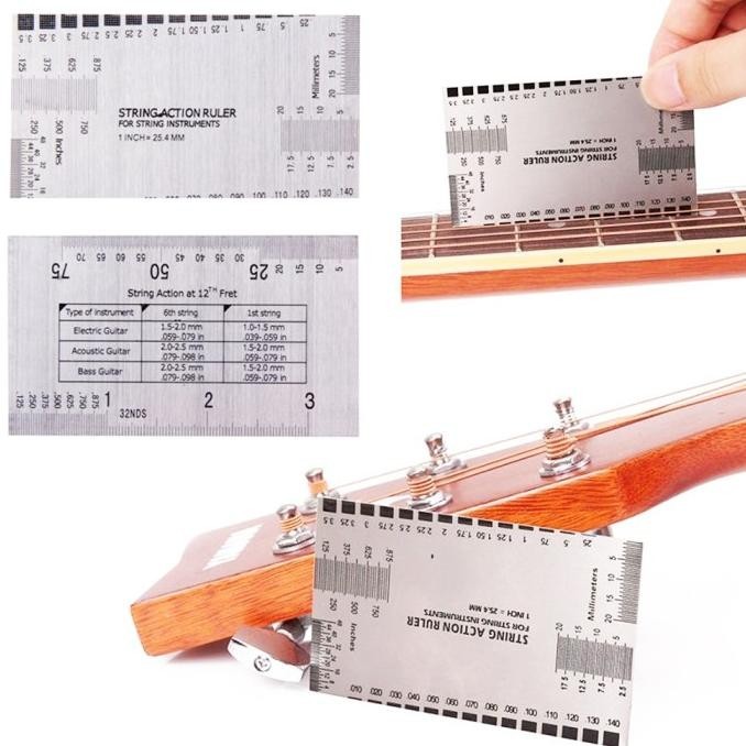 Jual Fritz Ruler Alat Ukur Senar Gitar Penggaris String Besi Stainless ...