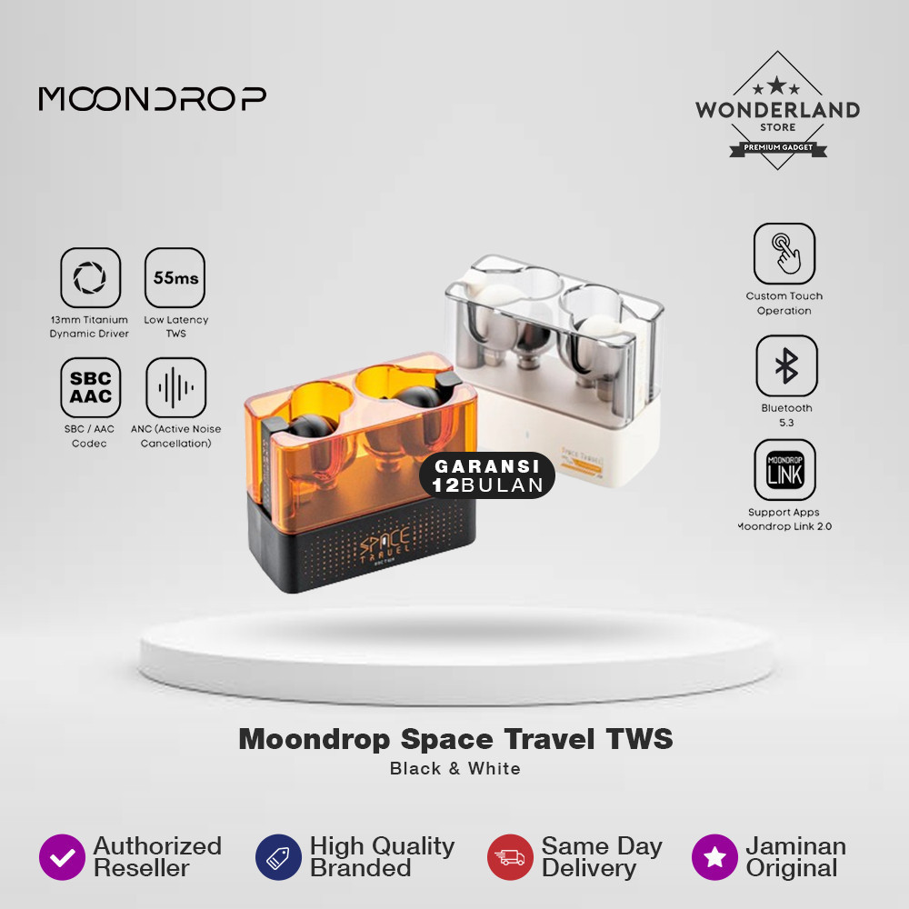 Jual Moondrop Space Travel TWS Bluetooth 5.3 ANC Low Latency Touch ...