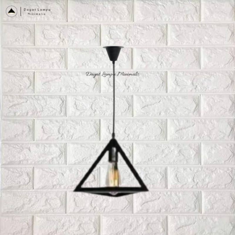 Jual Kap lampu gantung mini bar lampu minimalis segitiga lampu caffe ...