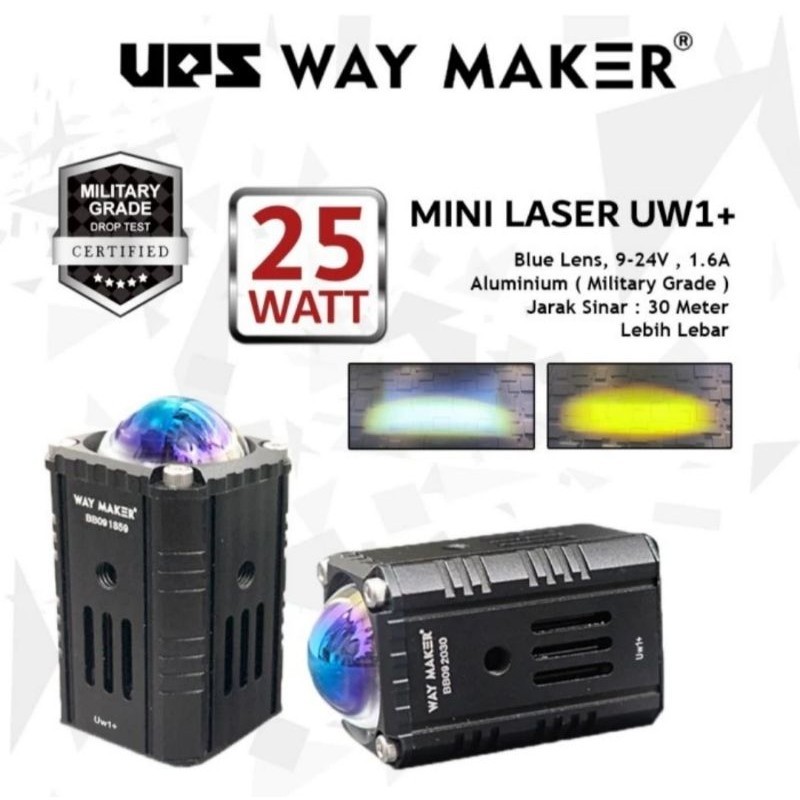 Jual MINI LASER UPS WAY MAKER UW1 MILITAY GRADE 25 WATT - PUTIH KUNING ...