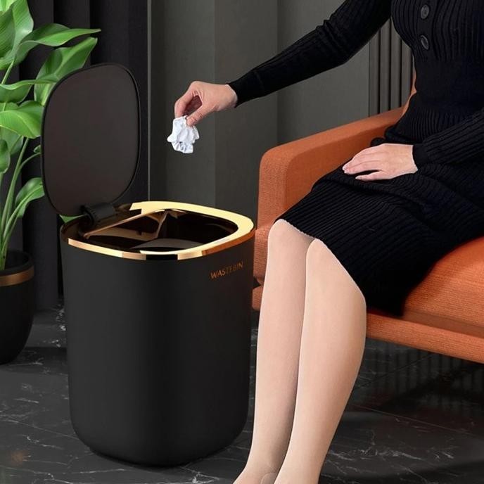 Jual Tempat Tong Sampah Pintar Besar Smart Trash Bin Sensor Otomatis 12 ...