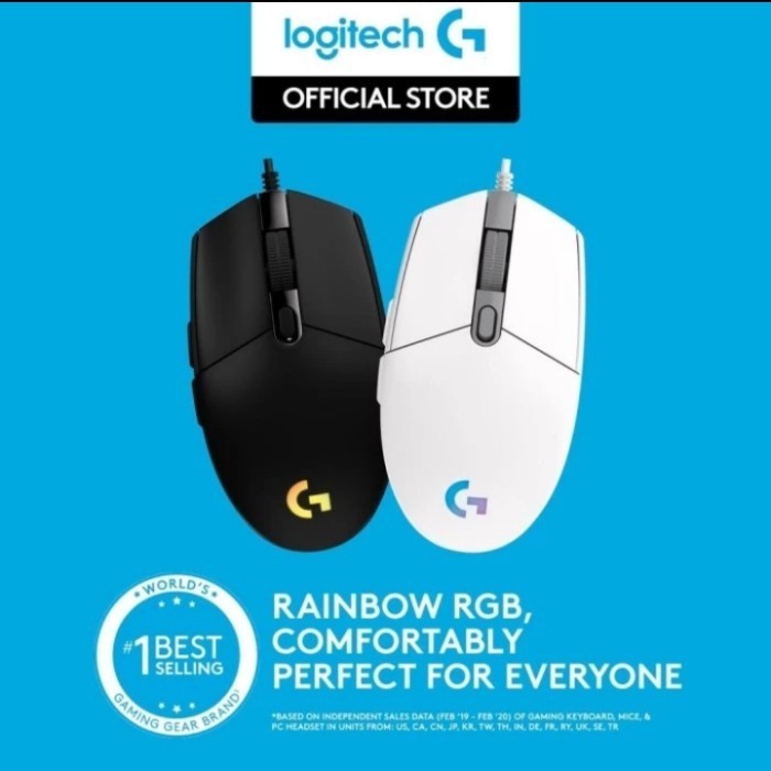 Jual mouse gaming logitech g203 wired rgb lightsync with macro | Shopee Indonesia