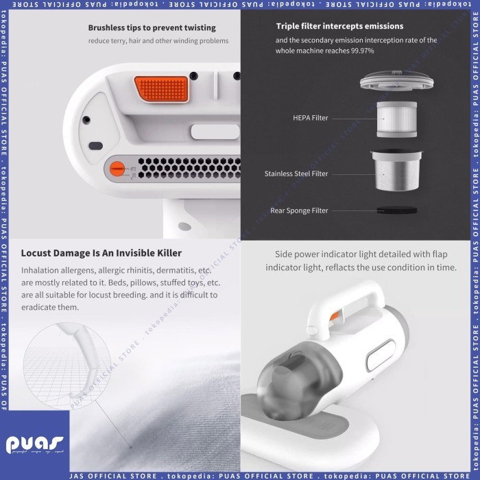 Jual SWDK KC101 Wireless Handheld Mite Dust Bed Vacuum Cleaner Kasur ...