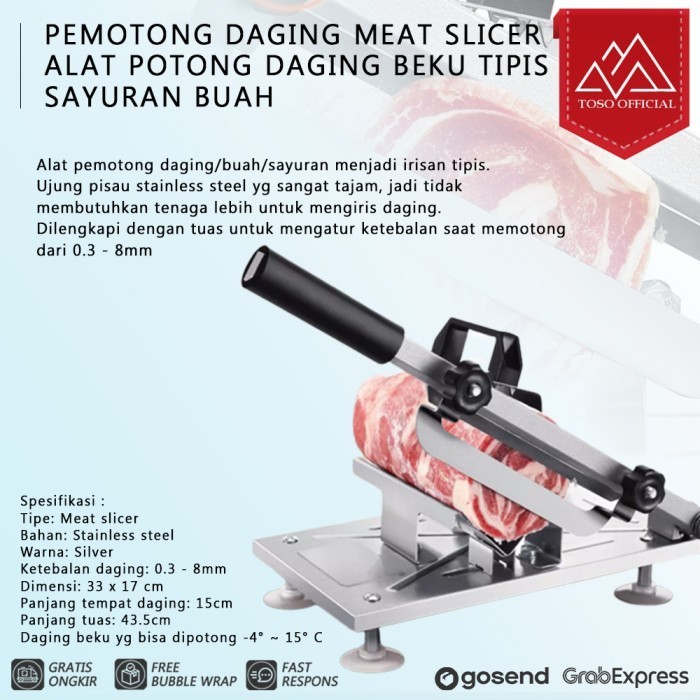 Jual PEMOTONG DAGING MEAT SLICER ALAT POTONG DAGING BEKU TIPIS SAYURAN ...