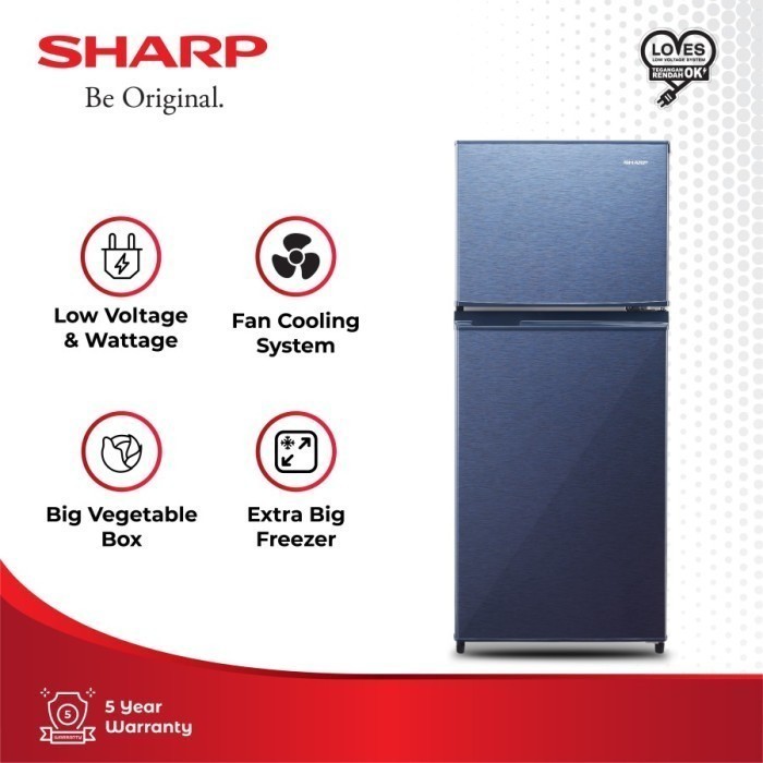 Jual Kulkas Sharp 2 Pintu SJ-195MD-SG2 / 195MD SG | Shopee Indonesia