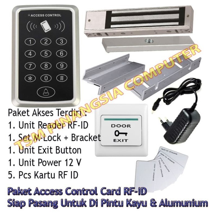 Jual Cuk Rf-Id Paket Access Control / Paket Akses Door Untuk Pintu Kayu ...