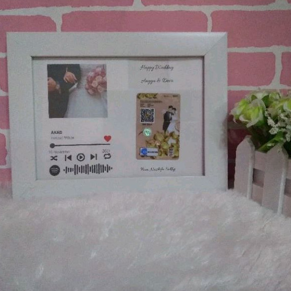 Jual NazhifaSakhy - Bingkai Gift Series - Pigura Frame Happy Wedding ...