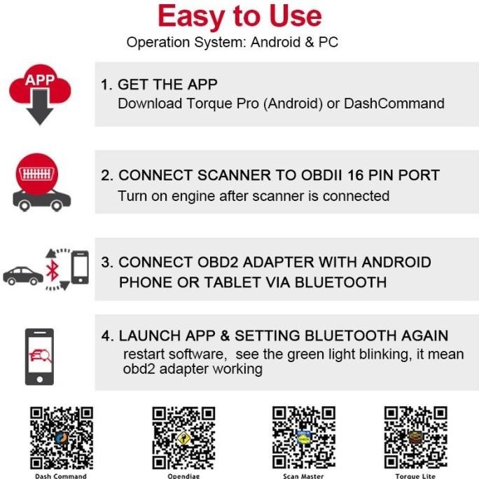 Jual Ancel Elm327 V1.5 Bluetooth Mobil Scanner Obd2 Alat Scanner Mobil ...