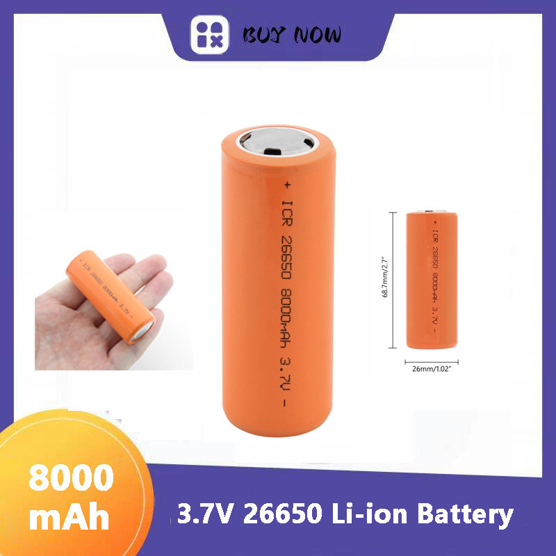 Jual 3.7V 8000mAh 26650 Baterai Li-ion Isi Ulang untuk Baterai isi ...