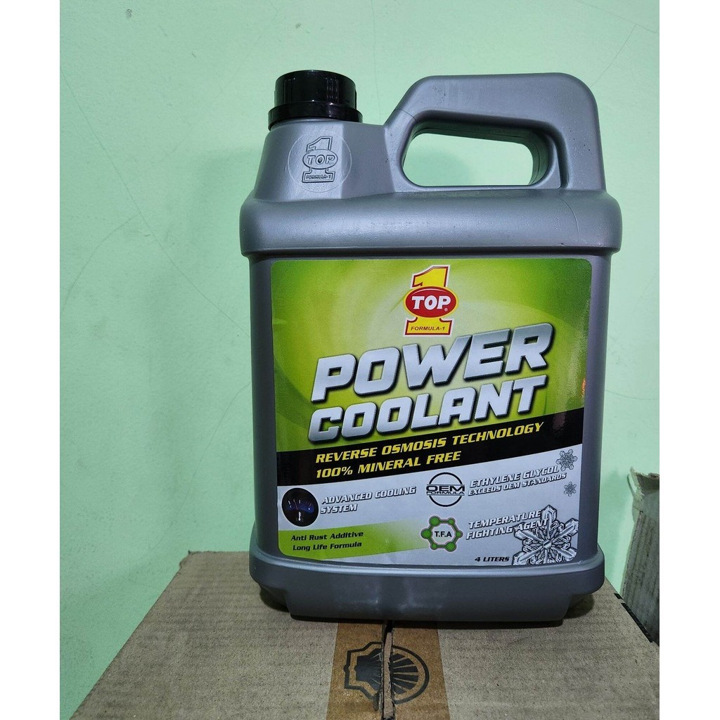 Jual Air Radiator TOP 1 Power Coolant Green 4L – Pendingin Mesin Anti ...