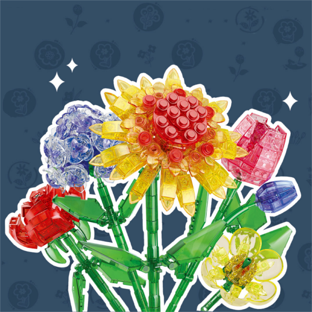 Jual Keeppley Bangunan Flowers Plant Series Building Block Flower Bunga ...