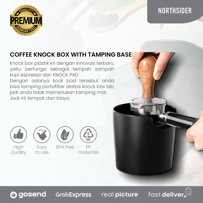 Jual Coffee Knock Box Kopi Tamping Base All In One Knock Pad Plastik ...