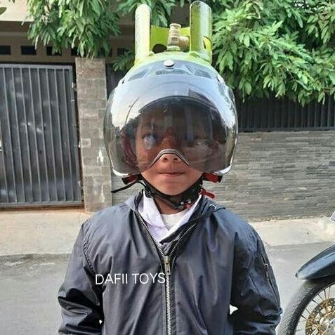 Jual Helm Anak Helm Helem Retro Bogo Tabung Gas Lpg 3kg SNI- HIJAU ...