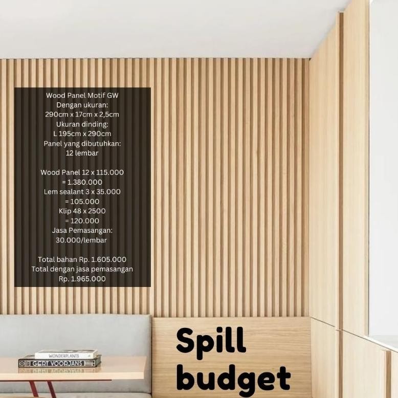 Jual Is75 Wallpanel WPC Wood Panel Kisi Kisi Kayu Panjang 2.90 Meter Harga Per Lembar COD ...