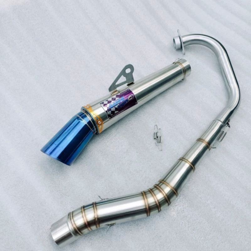 Jual Open pipe Canister Aun 51mm Exhaust 1Set Big Elbow for Raider carb ...
