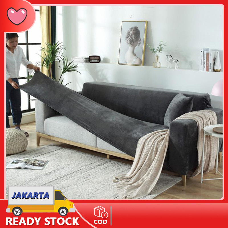 Jual Cover sofa Sarung Sofa Anti Slip Penutup Sofa Tebal Beludru Warna ...