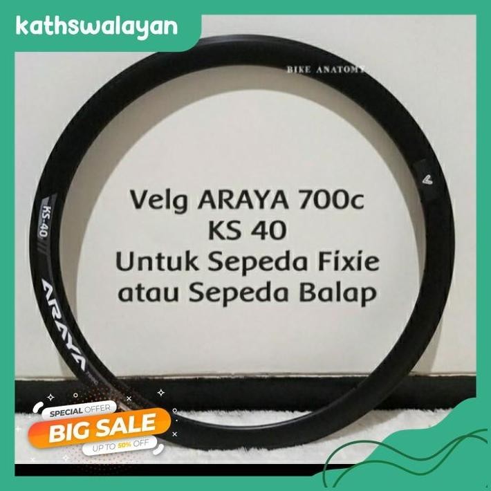 Jual VELG/RIMS SEPEDA 700/700C ARAYA KS40/KS-40 ALLOY DOUBLE WALL FIXIE ...
