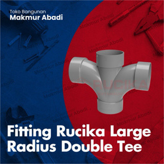 Jual Fitting Pipa PVC Rucika Large Radius Double Tee D 4" x 4" LRDT/Large Radius Double Tee D ...