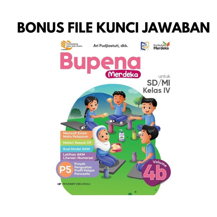 Jual BUKU BUPENA MERDEKA SD MI KELAS 4B KM ERLANGGA + KUNCI JAWABAN (BARU & ORIGINAL) | Shopee ...