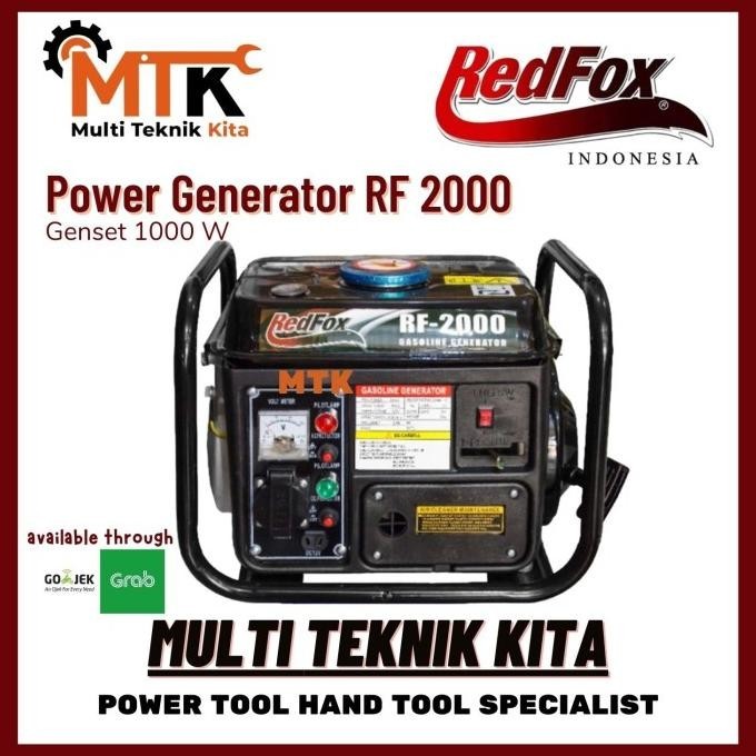 Jual Masih Ada!!! Generator Genset Mini 2Tak 1000W Redfox Rf2000 Termurah Starter Manual ...