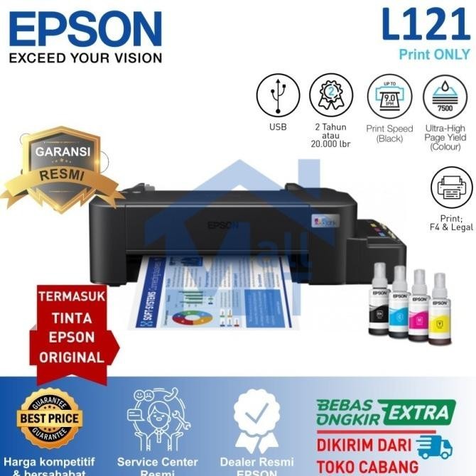 Jual Printer Epson L121 Pengganti L120 Ink Tank A4 Ink Tank L 121 Yurain_Ah | Shopee Indonesia