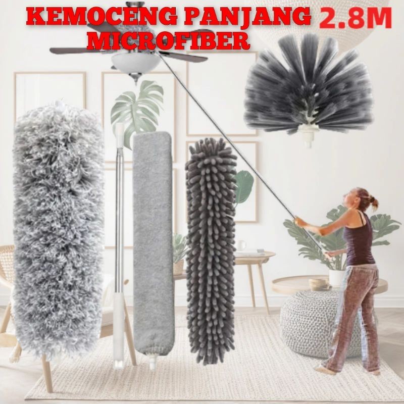 Jual KEMOCENG PANJANG MICROFIBER / KEMOCENG SAWANG ATAP / PEMBERSIH ...