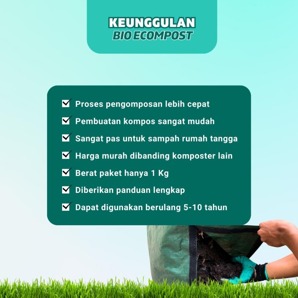 Jual PAKET BIO ECOMPOST COMPOST BAG 80 LITER KOMPOSTER TAS DAUR ULANG ...