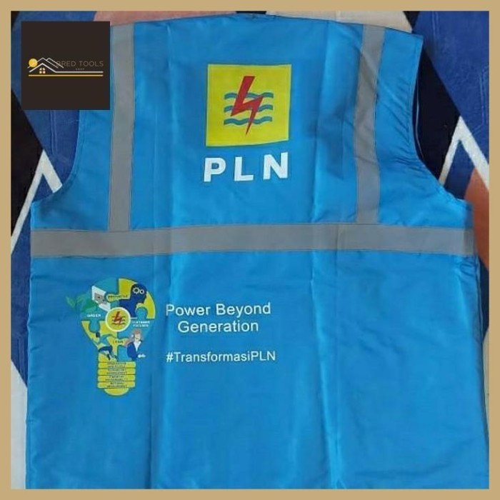 Jual BARU! SAFETY VEST PLN / ROMPI SAFETY BAHAN TASLAN BIRU TURKISH ...
