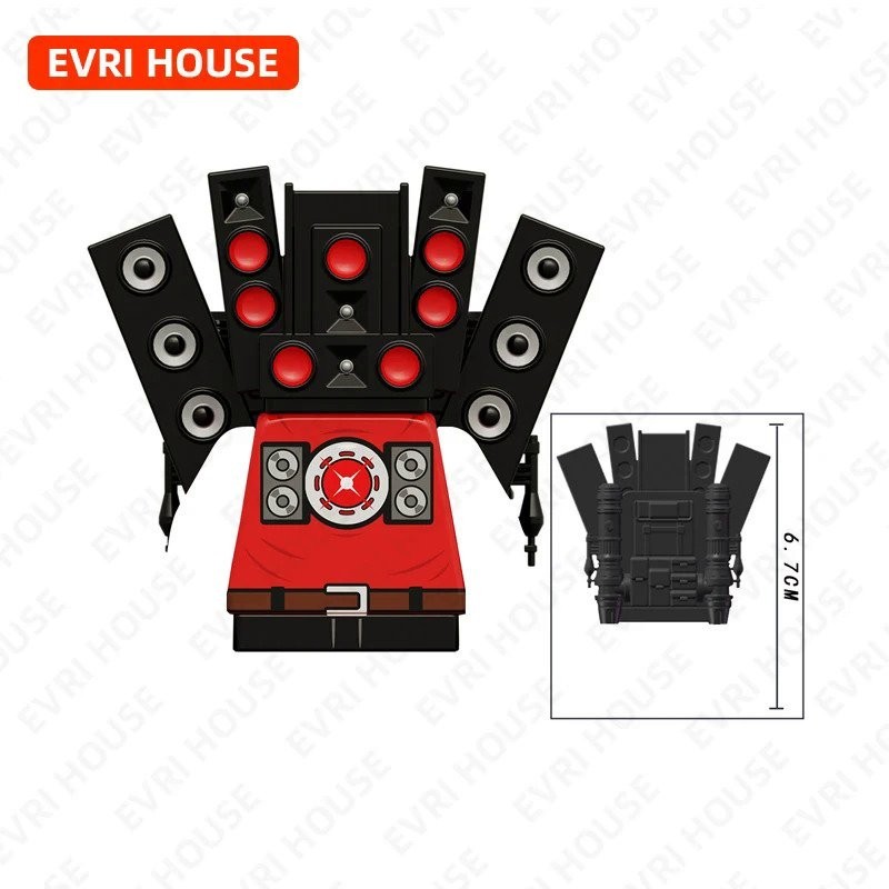 Jual Titan Audio Man Mini Action Figures Big Size Bricks Toilet Man ...