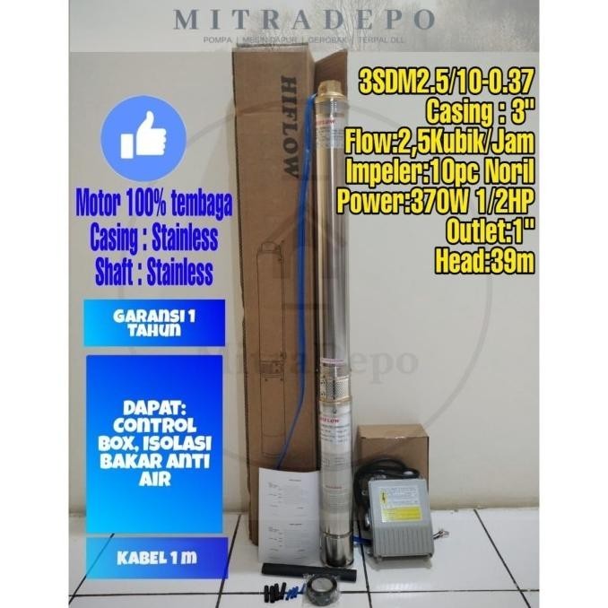 Jual Pompa Satelit / Submersible Pump Hiflow 1/2Hp(3")Noril | Shopee Indonesia