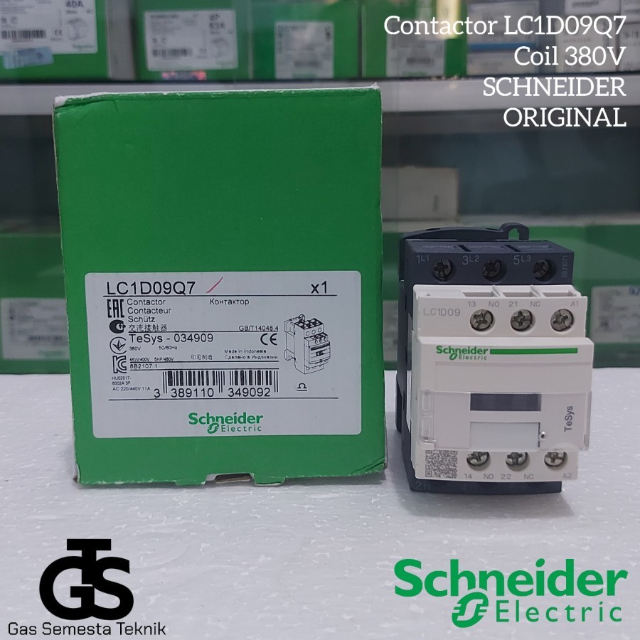 Jual CONTACTOR LC1D09Q7 380V SCHNEIDER ORI | KONTAKTOR LC1D09Q7 COIL ...