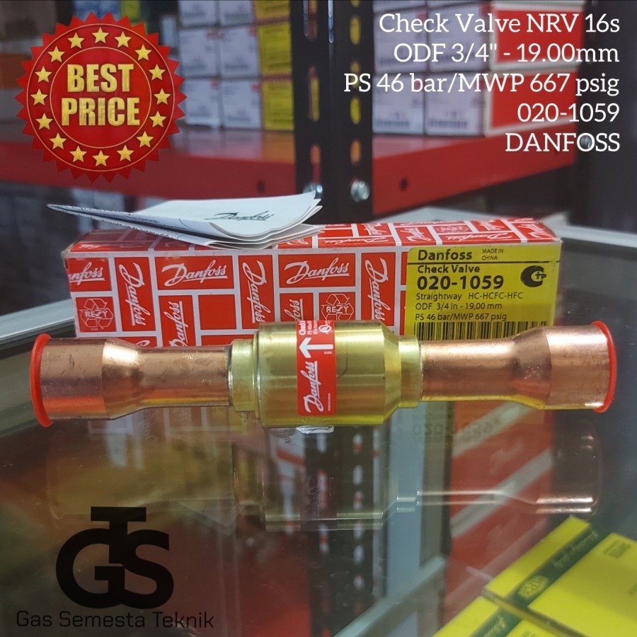 Jual CHECK VALVE DANFOSS 3/4" ODF NRV 16s ( 020-1059 ) | Shopee Indonesia