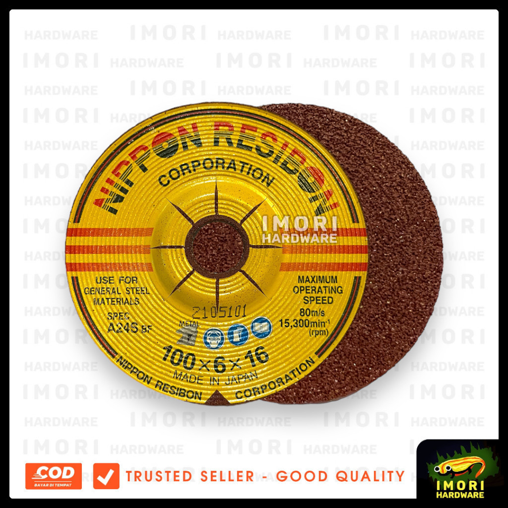 Jual NIPPON RESIBON Batu Poles Potong 4" inch Mata Gerinda grind cut ...