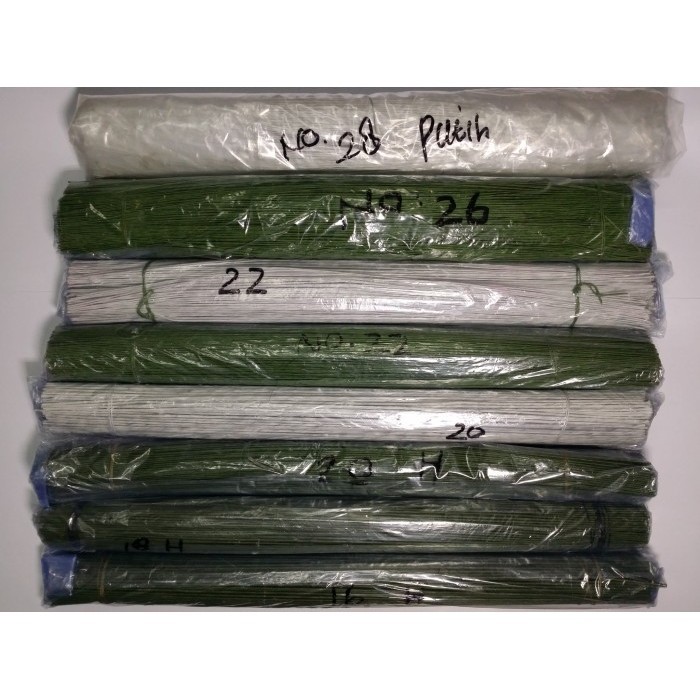 Jual Batang Tangkai Kawat Bunga Putih 0,5Mm X 35Cm No 28 (Per Kilo ...