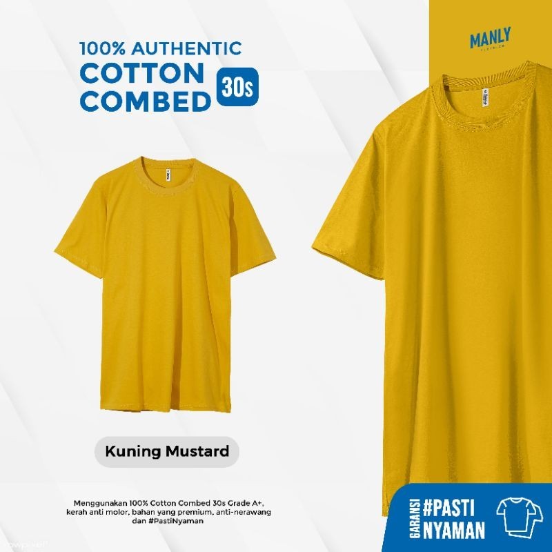 Jual KAOS MUSTARD POLOS PREMIUM COMBED 30S | Shopee Indonesia
