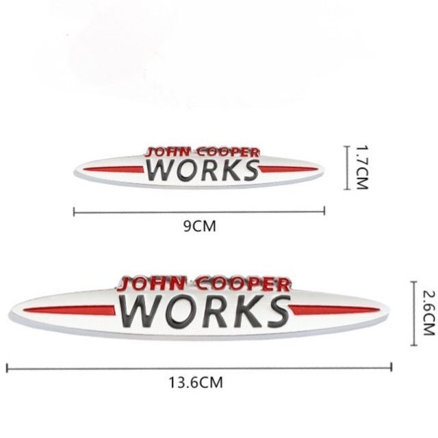 Jual Emblem Badge Mini Cooper John Cooper Works Sticker Metal 3D ...