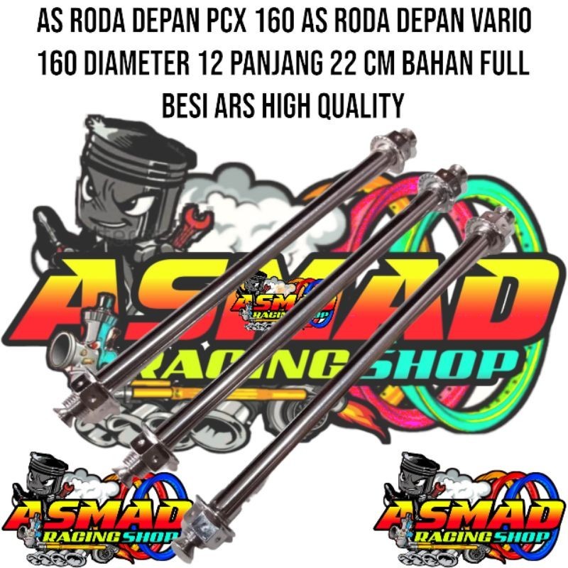 Jual As Roda Depan PCX 160 As Roda Depan Vario 160 Diameter 12 Panjang ...