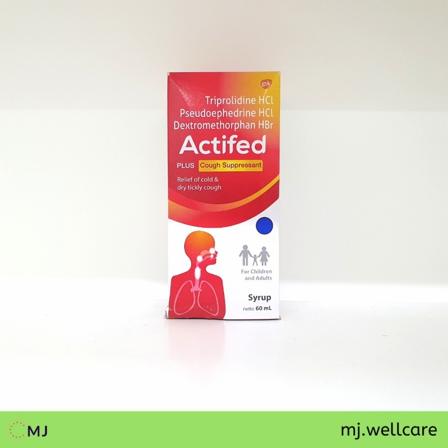 Jual Actifed Merah Plus Cough Suppressant 60 ml | Shopee Indonesia