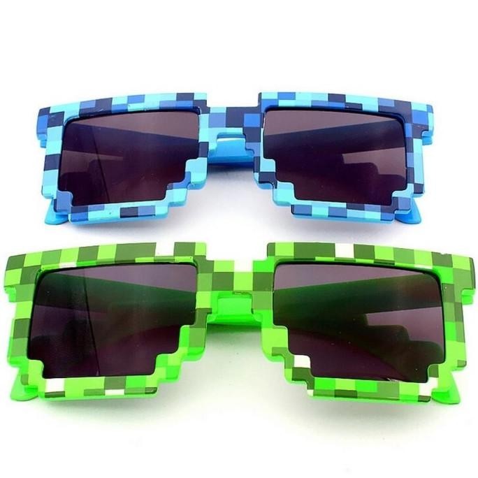 Jual Bombastis Kacamata Warna 8-Bit Minecraft Kaca Mata Thug Life ...