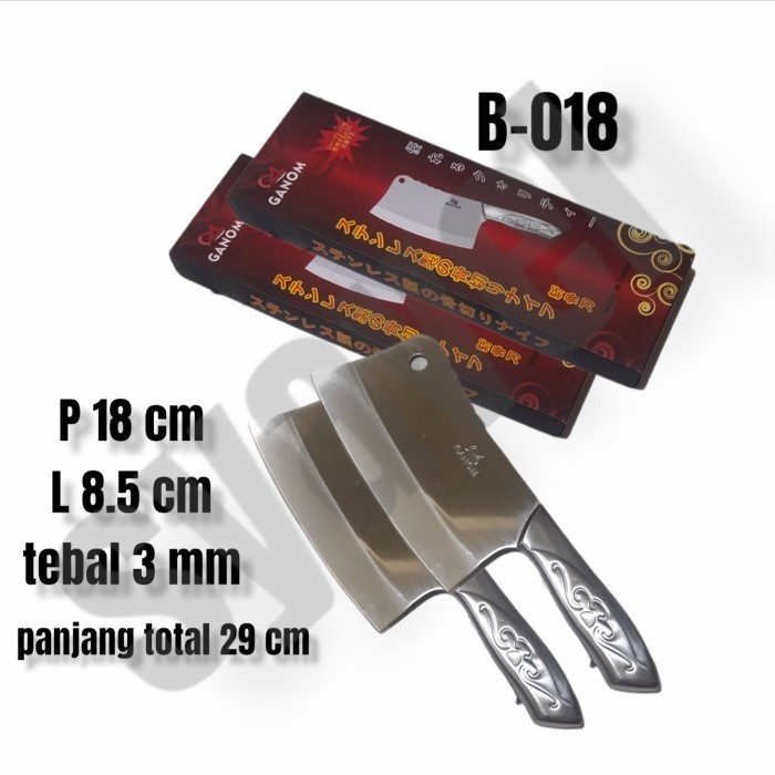 Jual [LAPAK KIKI] pisau daging-golok luji B 018 stenlis steel tajam ...