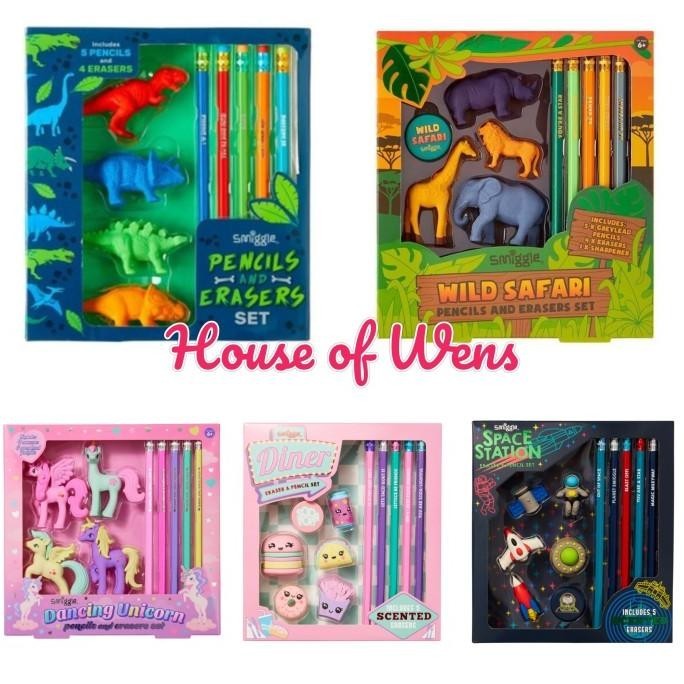 Jual New Smiggle Collectable Eraser Box - Paket Set Alat Tulis Limited ...