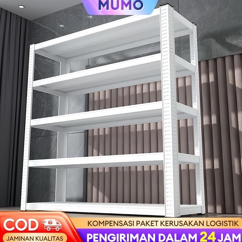 Jual Rak Besi Rak Putih Rak 6 susun Rak besi siku 5 susun Rak Serbaguna ...