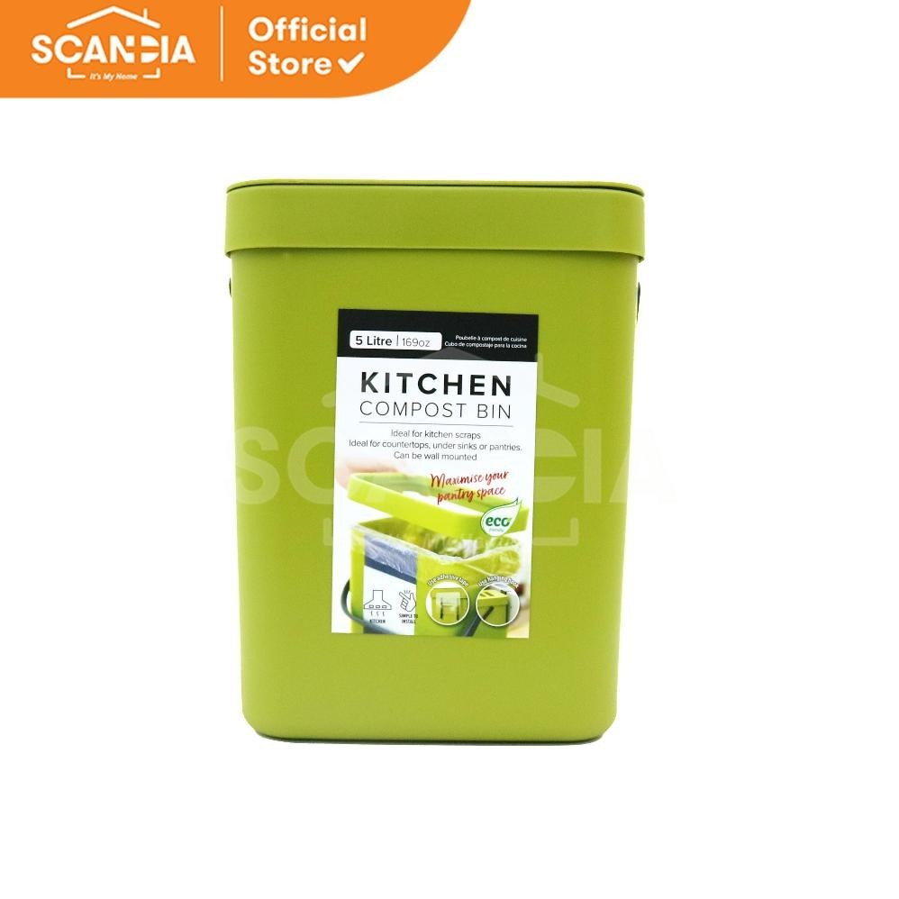 Jual SCANDIA Tempat Sampah Kompos Kitchen Compost Bin S/2 3L & 5 ...